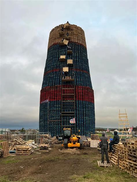 Worlds Tallest Bonfire Currently Under Construction Craigyhill Larne