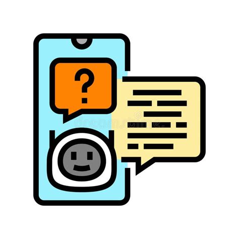 support chat bot color icon vector illustration stock vector