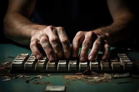 Premium Ai Image Tapping Into The World A Closeup Of Keyboard Mastery