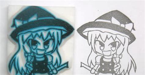 東方project 消しゴムはんこ 霧雨魔理沙（リメイク） カワズのイラスト Pixiv