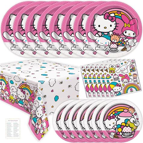 Hello Kitty Birthday Decorations Hello Kitty Party Decorations Plates Napkins Tablecloth