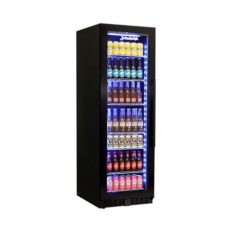 Schmick Black Upright Glass Door Drinks Refrigerator Left Hinged A