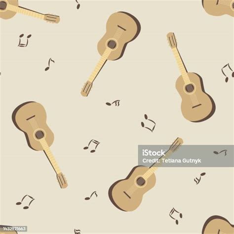 ギターと音符のシームレスなパターン楽器とベクトルの背景 アイコンのベクターアート素材や画像を多数ご用意 アイコン アコースティック