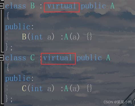C多继承与虚继承继承两个类 Csdn博客