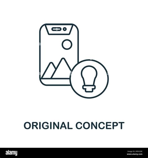 Original Concept Outline Icon Monochrome Simple Original Concept Line