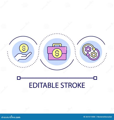 Company Budget Line Icon Concept Company Budget Vector Linear