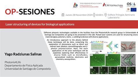 Op Session Laser Structuring Of Devices For Biological Applications