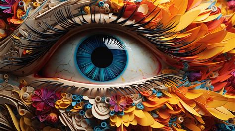 Premium Ai Image Paper Quilling Eye