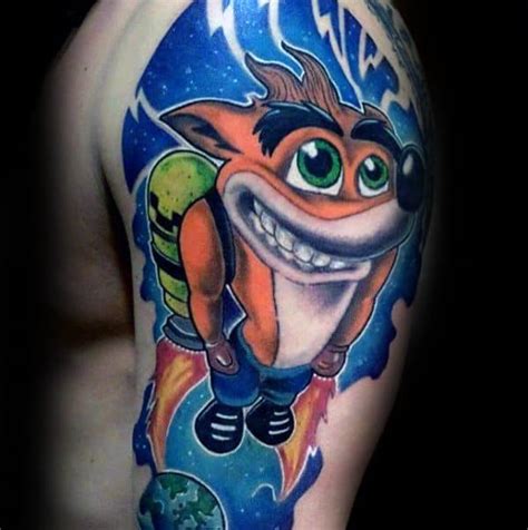 40 Cool Crash Bandicoot Tattoo Designs For Men 2023 Guide