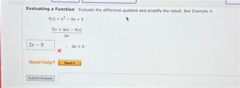 Solved Evaluating A Function Evaluate The Difference
