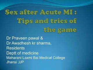 Sex After Myocardial Infarction Final Pptx