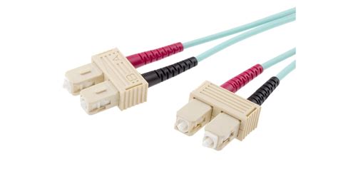 RS PRO SC to SC Duplex Multi Mode OM4 Fibre Optic Cable 900μm Blue 5m RS Components Indonesia