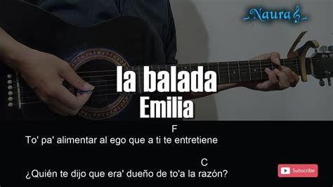 Emilia La Balada Guitar Chords Lyrics Youtube