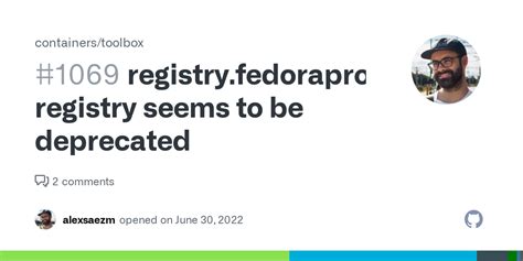 registry seems to be deprecated · issue
