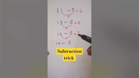 Subtraction Tricks Maths Shortsfeeds Shortsviral Subtractiontricks Youtube