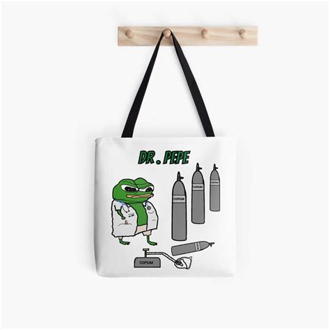 Doctor Pepe Or Dr Pepega With Copium Tote Bag For Sale By Nicelabs