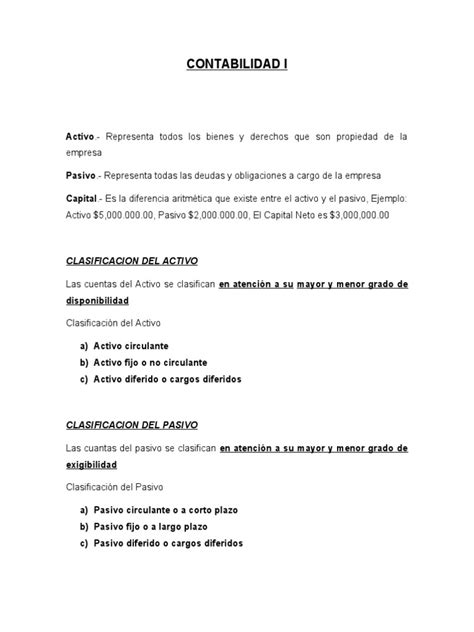 Apuntes De Contabilidad I Pdf Contabilidad Estado Financiero