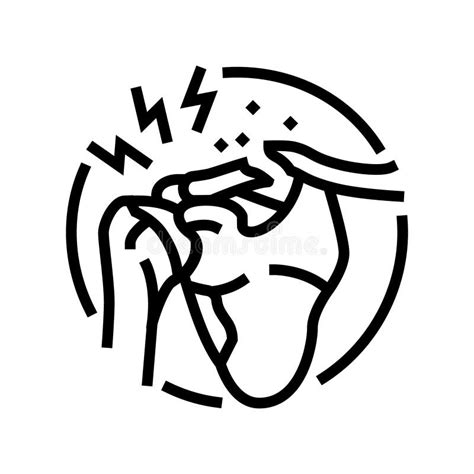 Clavicle Fracture Osteoporosis Bone Glyph Icon Vector Illustration