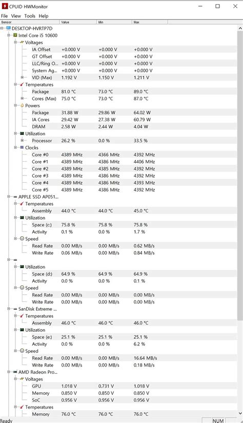 [cpuid] hwmonitor 사용법 및 다운로드