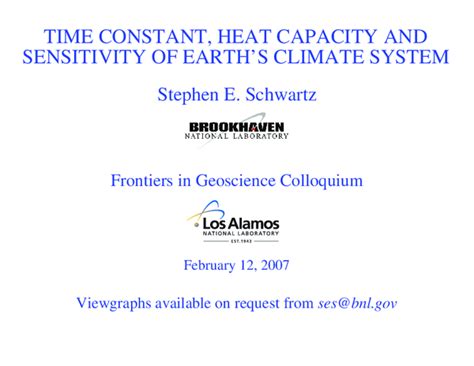 Pdf Empirical Determination Of The Time Constant Heat Capacity And