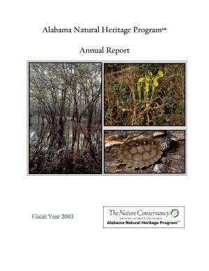 Alabama Natural Heritage Program Form Fill Out And Sign Printable Pdf Template Airslate Signnow