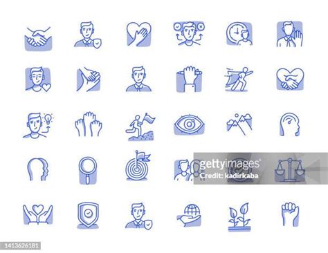 Core Values Hand Drawn Line Icon Set High Res Vector Graphic Getty Images
