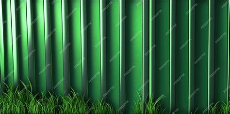 Premium Photo Green Abstract Metal Fencegreen Metal Fence Texture