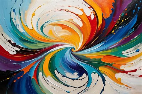 Premium Photo Colorful Swirling Vortex Abstract Artwork
