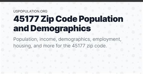 45177 Zip Code Population Income Demographics Employment Housing