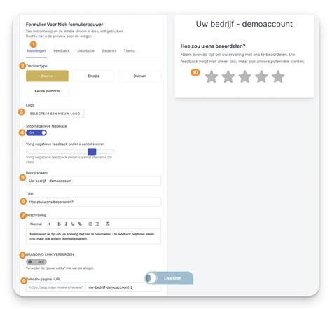 Stappenplan Opmaak Van Een Feedback Formulier Bij Meer Reviews