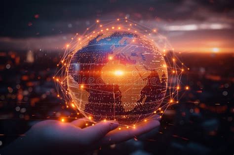 Global Network Data Connection Technology Cyber Security Digital