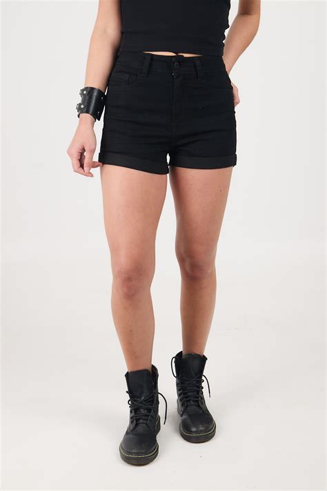 Short Stacy High Waist Ultra Black Psychic