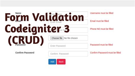 Form Validation In Codeigniter Part 14 Crud Codeigniter 3 Tutorial
