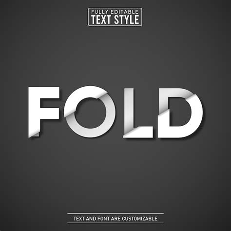 Premium Vector Folded Paper Origami Editable Text Effect