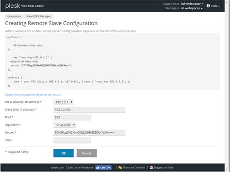 Slave Dns Manager Extension Plesk