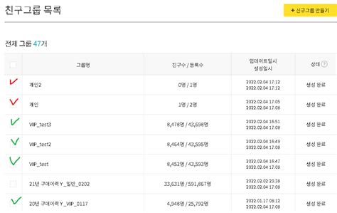 Api연동으로 저장된 데이터로 친구그룹 생성시 문의 Rest Api 카카오 데브톡
