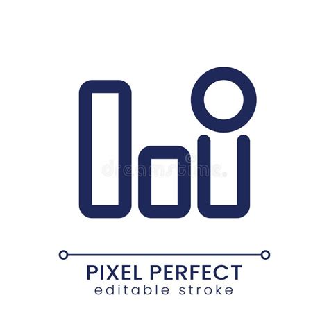 Analytic App Notification Pixel Perfect Linear Ui Icon Stock Vector Illustration Of