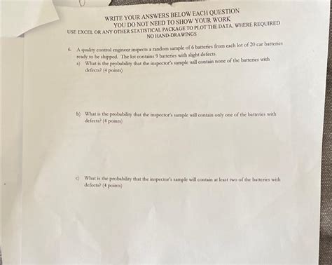 Solved Write Your Answers Below Each Question You Do Not