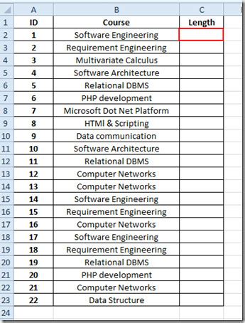 Find Length Of Characters In Excel 2010