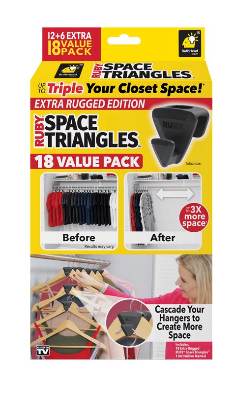 Maximize Closet Space With Ruby Space Triangles Bulbhead