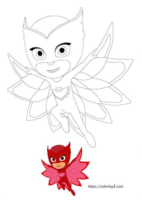 Pj Masks Owlette Coloring Pages Free Coloring Sheets