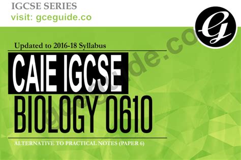 IGCSE Biology Practical Notes Paper
