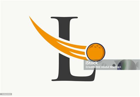 초기 편지 L 볼링 로고 개념 움직이는 볼링 볼 아이콘 볼링 스포츠 로고 타입 기호 벡터 템플릿 Championship에 대한