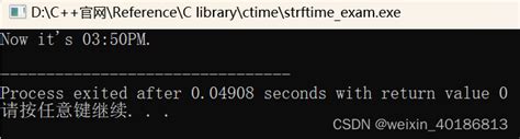C Reference Standard C Library Reference C Library Ctime