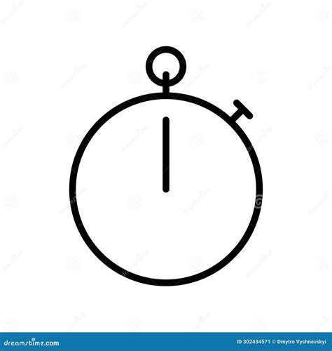 Stopwatch Outline Vector Icon Stock Vector Illustration Of Object Quick 302434571