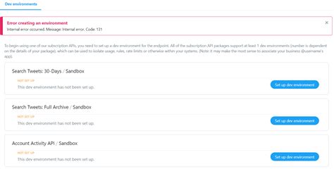 Cant Create A Developer Environment X Developer Apps X Developers