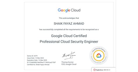 Shaik Fayaz Ahmad On Linkedin Professional Cloud Security Engineer