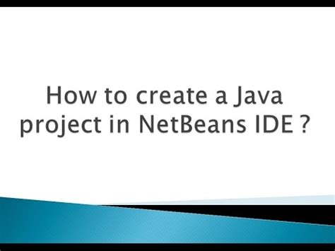 How To Create A Java Project In NetBeans IDE YouTube