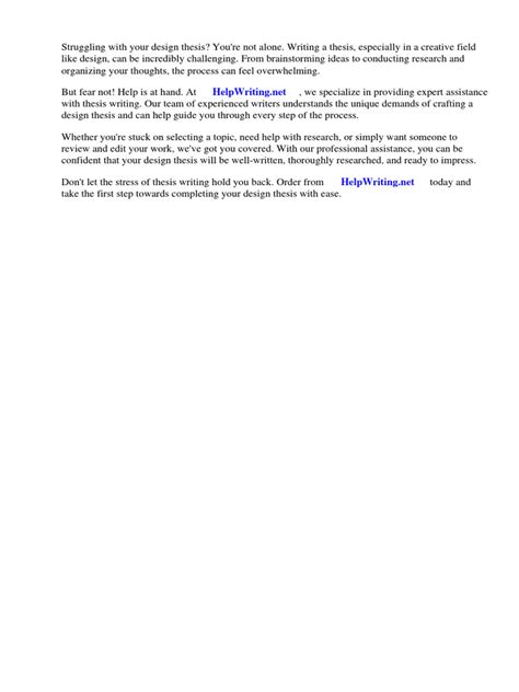 Design Thesis Examples Pdf Thesis Methodology