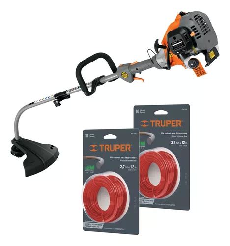 Desbrozadora A Gasolina 26cc 2 Rollo De Hilo Truper